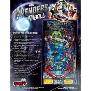 Art | Avengers Pinball Flyer Captain America Thor Black Widow Hulk ...